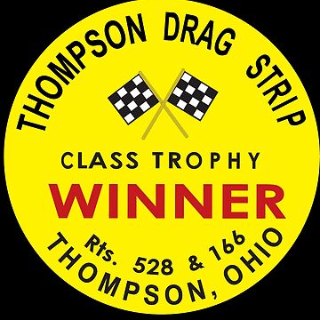 "VINTAGE Thompson Drag Strip, Class Trophy Winner" Sticker for Sale by ...