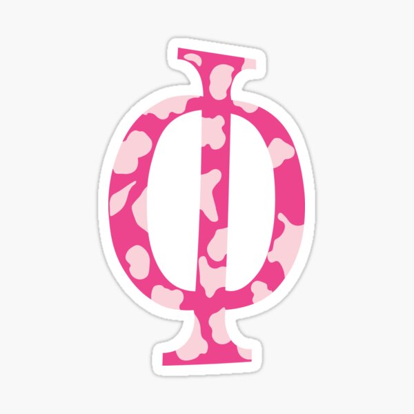"Pink Phi Letter " Sticker for Sale by artificialaart | Redbubble