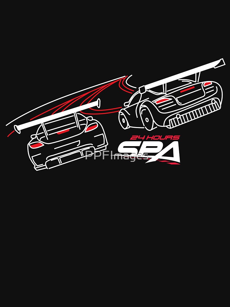 "Spa Francorchamps 24 Hour Racing action Cars on Track T-Shirt Artwork ...