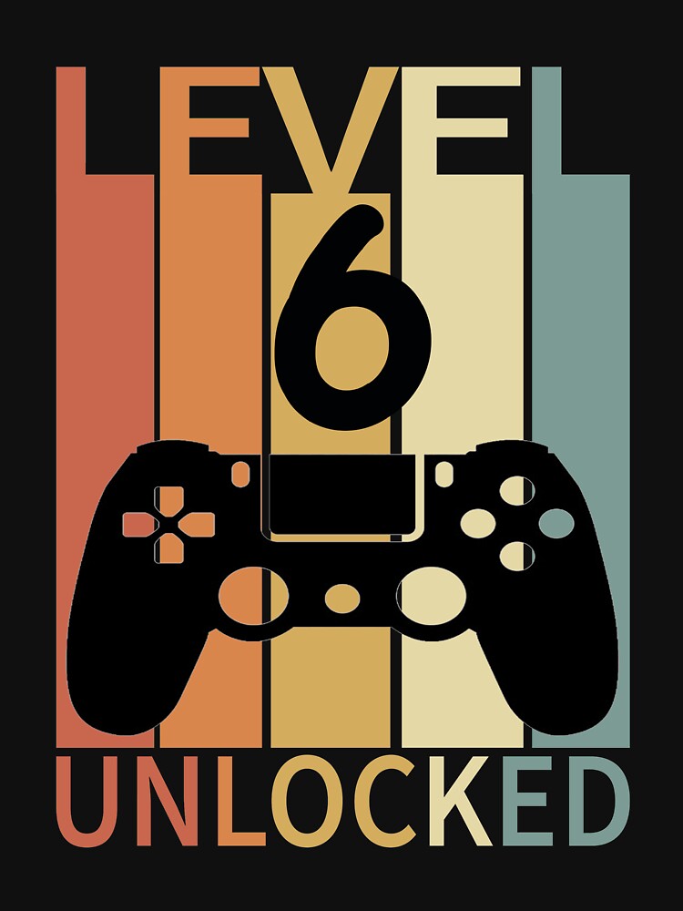 "Level 6 Unlocked Funny kids gaming" T-shirt for Sale by nassertim ...