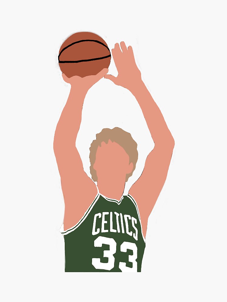 "Larry Bird" Sticker for Sale by jennadrew | Redbubble