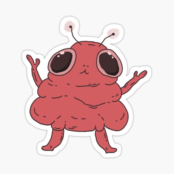 "Red Squishy Bug ! - LocalUglyGirl " Sticker for Sale by localuglygirl ...