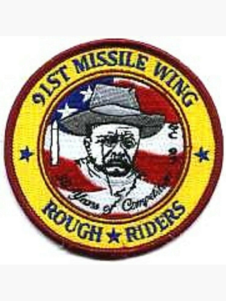 "USAF 91st Missile Wing ROUGH RIDERS Patch Sticker" Metal Print for ...