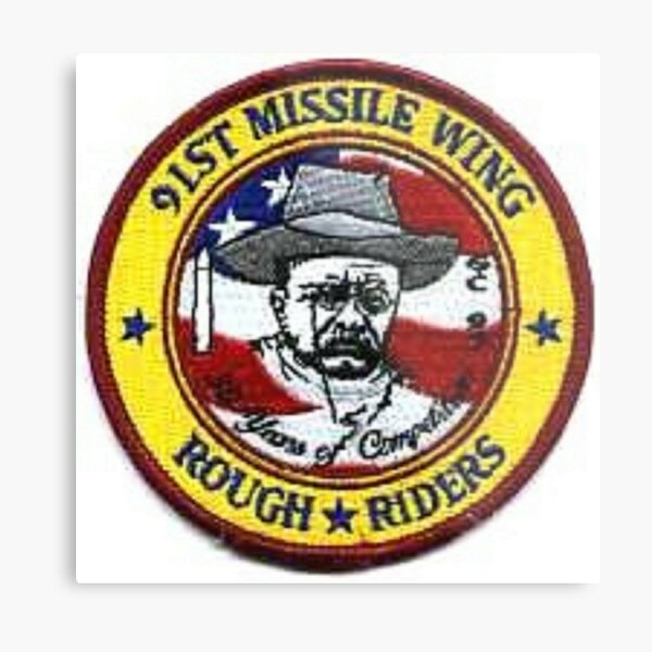 "USAF 91st Missile Wing ROUGH RIDERS Patch Sticker" Metal Print for ...