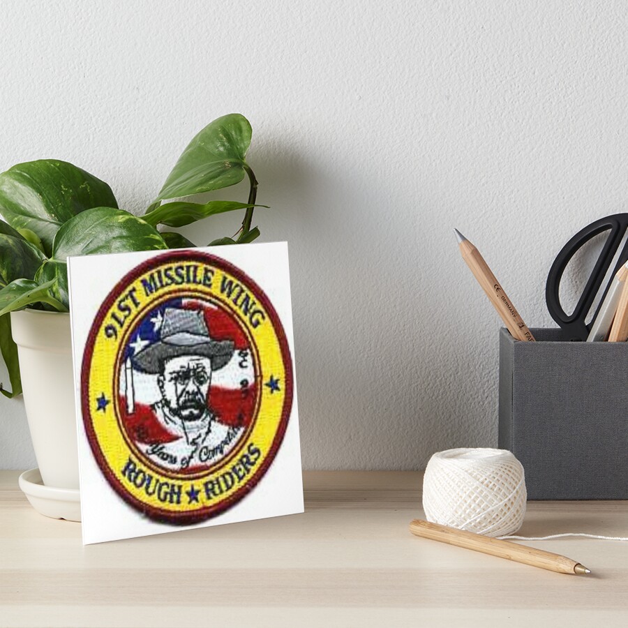 "USAF 91st Missile Wing ROUGH RIDERS Patch Sticker" Art Board Print for ...