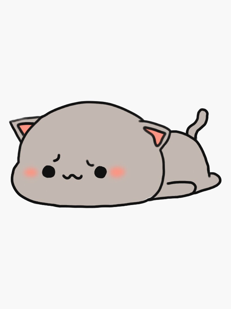 "tired cat" Sticker for Sale by SylvieIT | Redbubble