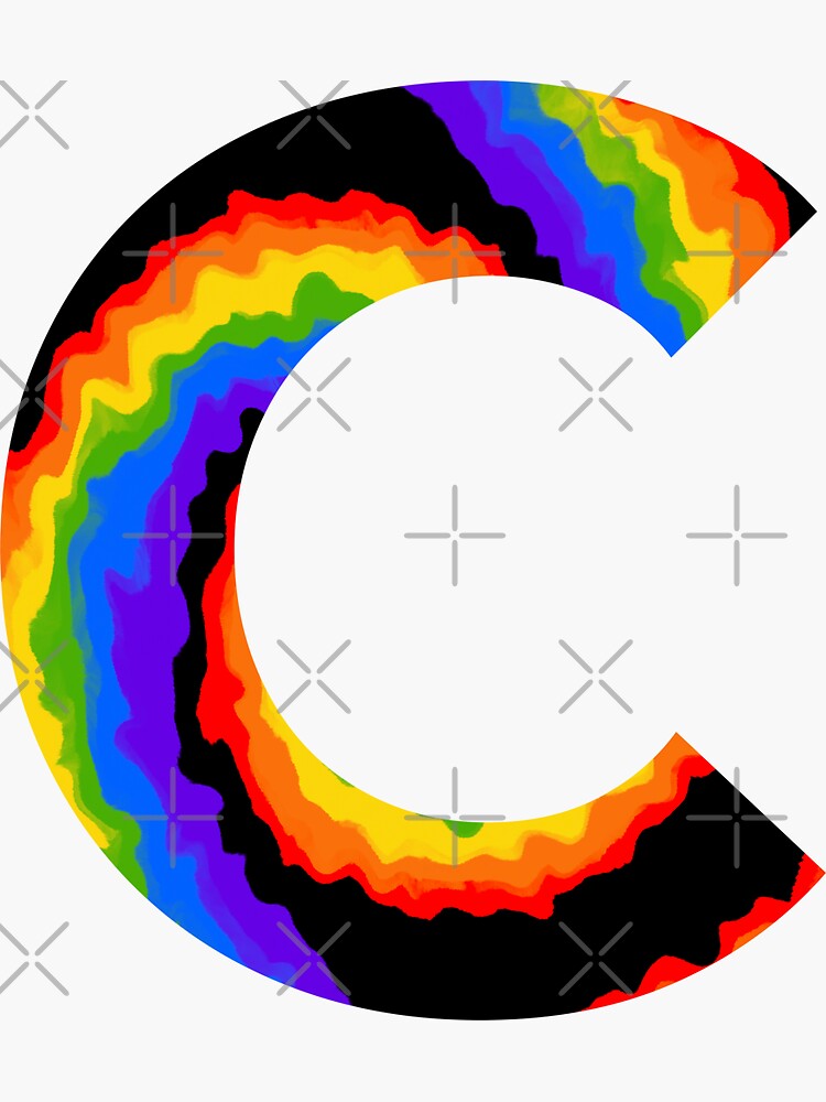 "Letter C Rainbow" Sticker for Sale by NYXFN | Redbubble
