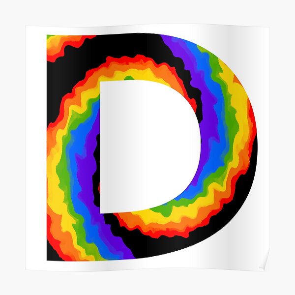 "Letter D Rainbow" Poster for Sale by NYXFN | Redbubble