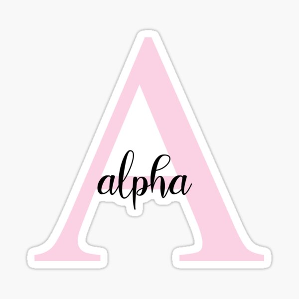 "alpha sticker" Sticker for Sale by reaganhall18 | Redbubble
