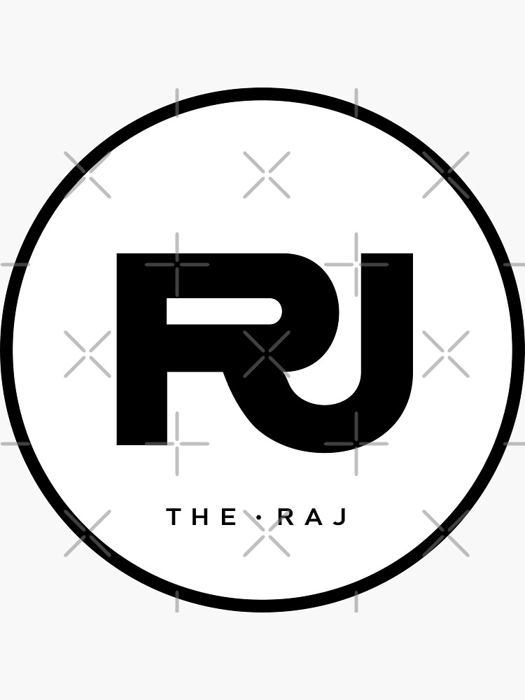 "The Raj Logo in Black" Sticker for Sale by Doolman | Redbubble
