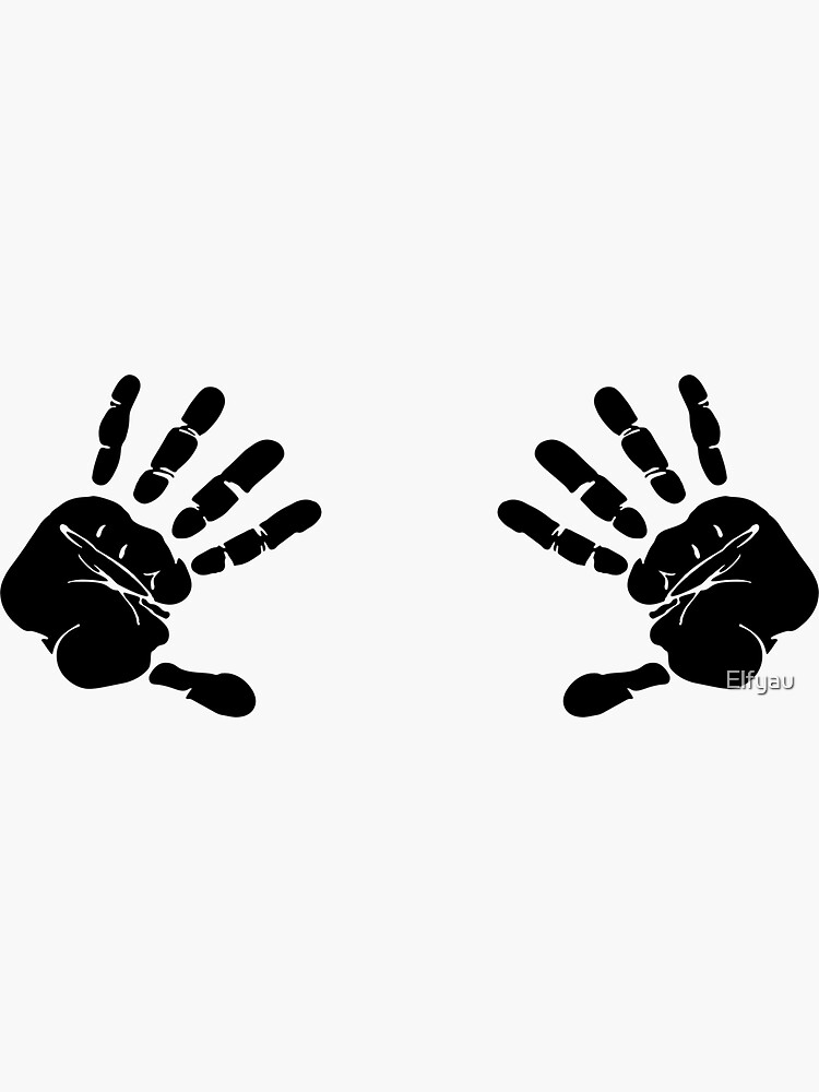 "Place Hands Here" Sticker for Sale by Elfyau | Redbubble