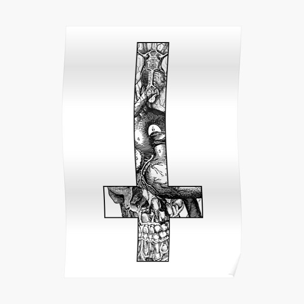 "Inverted Cross - Corrupted" Poster for Sale by FosterChild7 | Redbubble