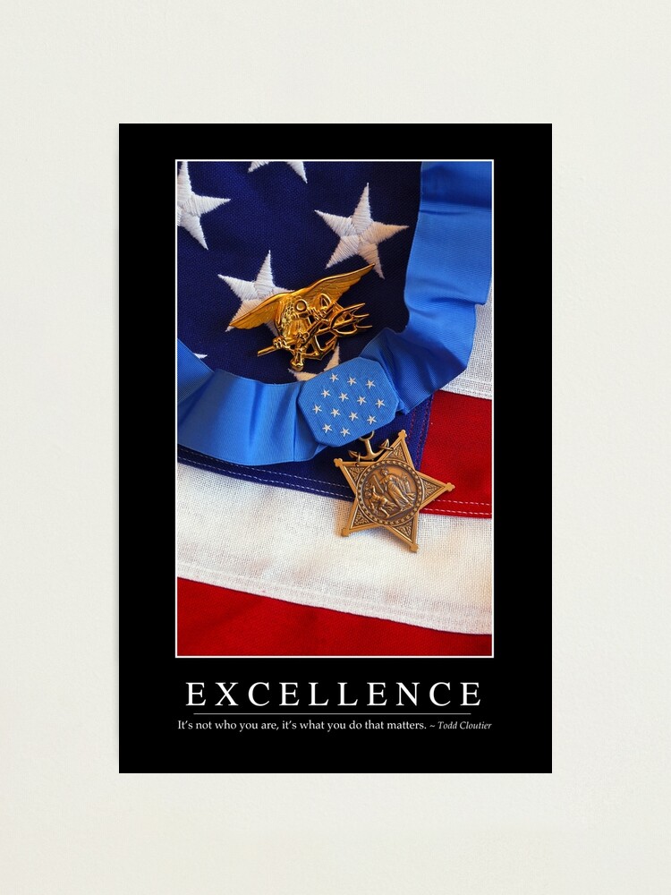 "Excellence: Inspirational Quote and Motivational Poster" Photographic ...