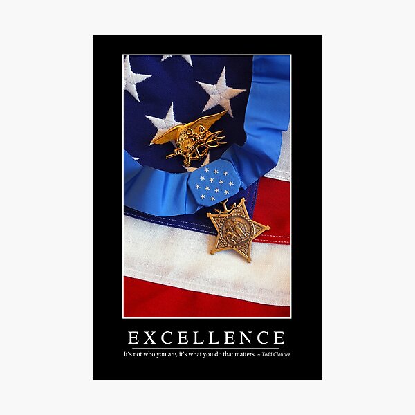 "Excellence: Inspirational Quote and Motivational Poster" Photographic ...