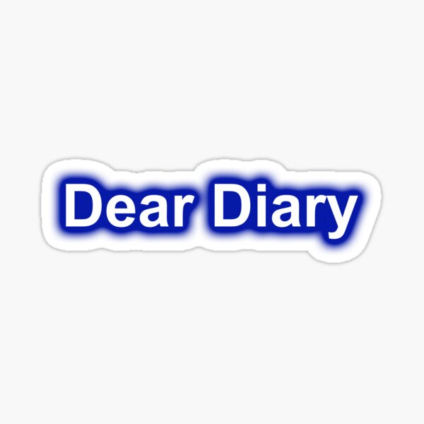 "Dear diary" Sticker by acristinaarts | Redbubble