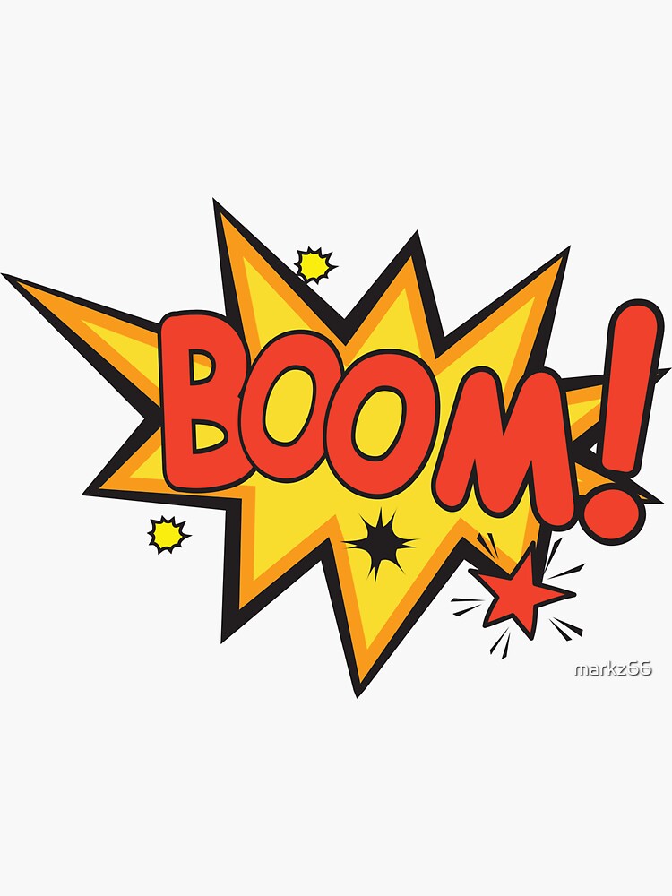 "Boom Comic Book Blast" Sticker for Sale by markz66 | Redbubble