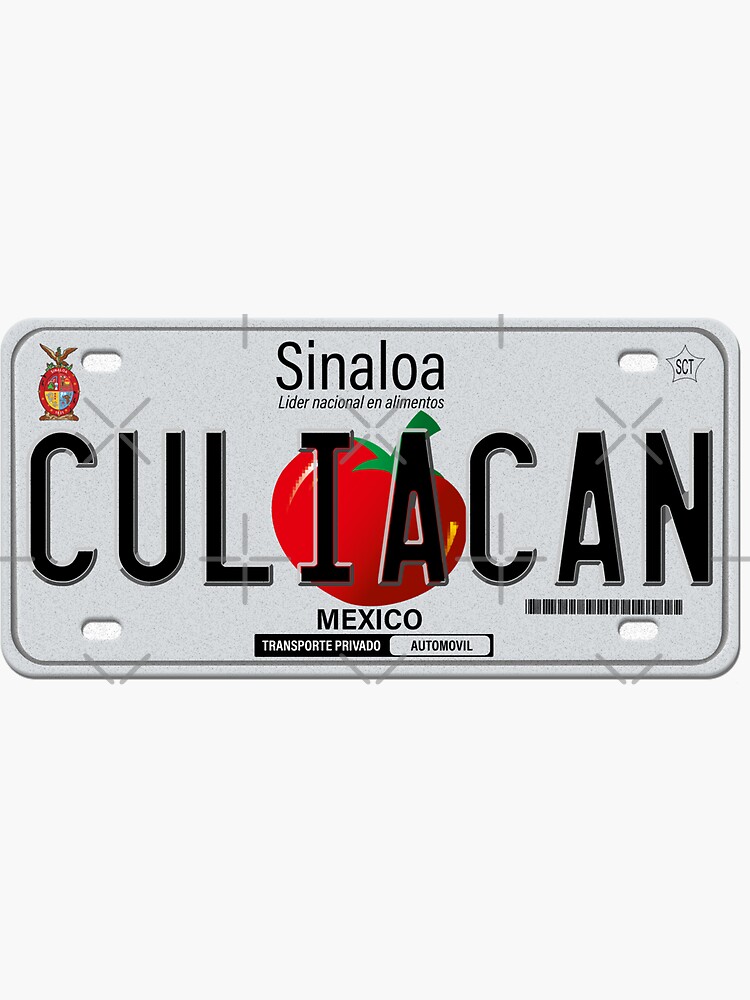 "Culiacan Sinaloa License Plate Design" Sticker for Sale by Ulises3 ...