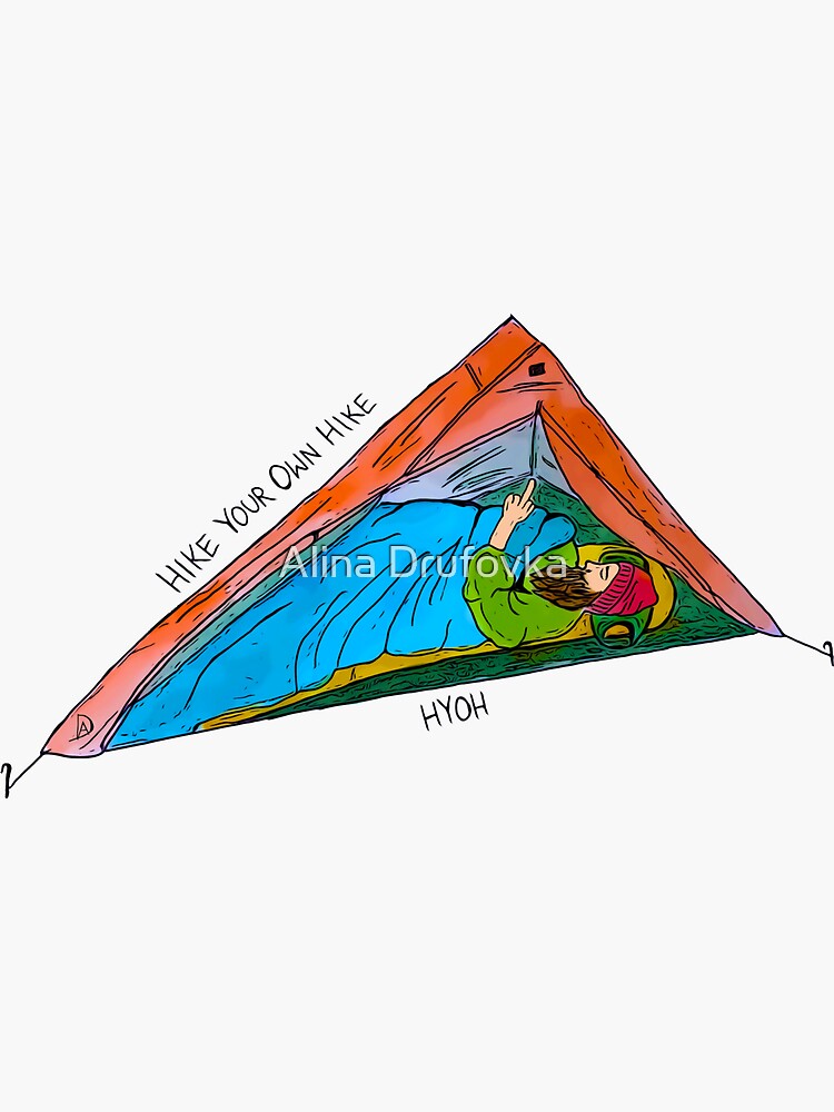 "Hike Your Own Hike (HYOH)" Sticker for Sale by alinadruf | Redbubble