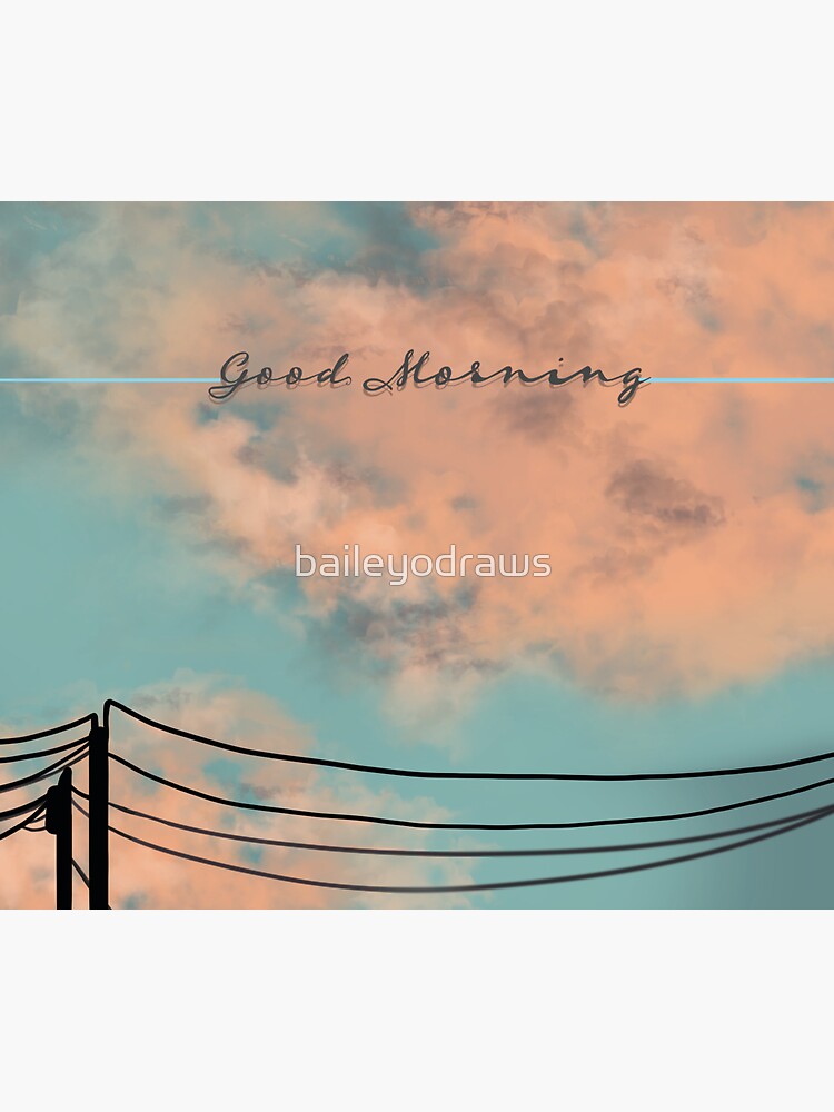 "Good Morning Aesthetic sky" Sticker by baileyodraws | Redbubble