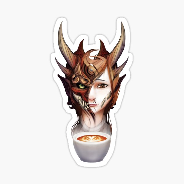 "Coffee Demon" Sticker for Sale by Cyanideart | Redbubble