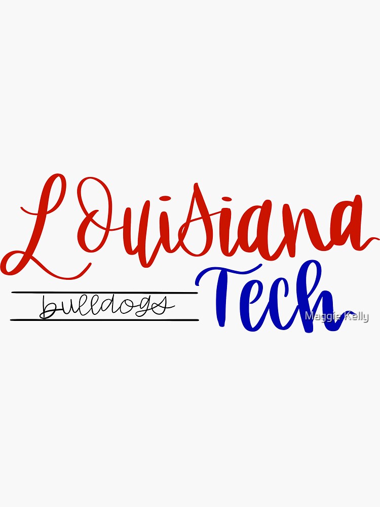 "Louisiana Tech" Sticker by maggiearie | Redbubble
