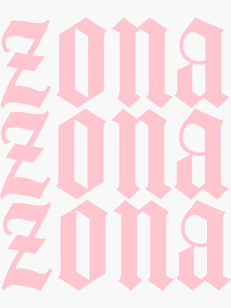 "Zona Pink" Sticker by natashaafox | Redbubble