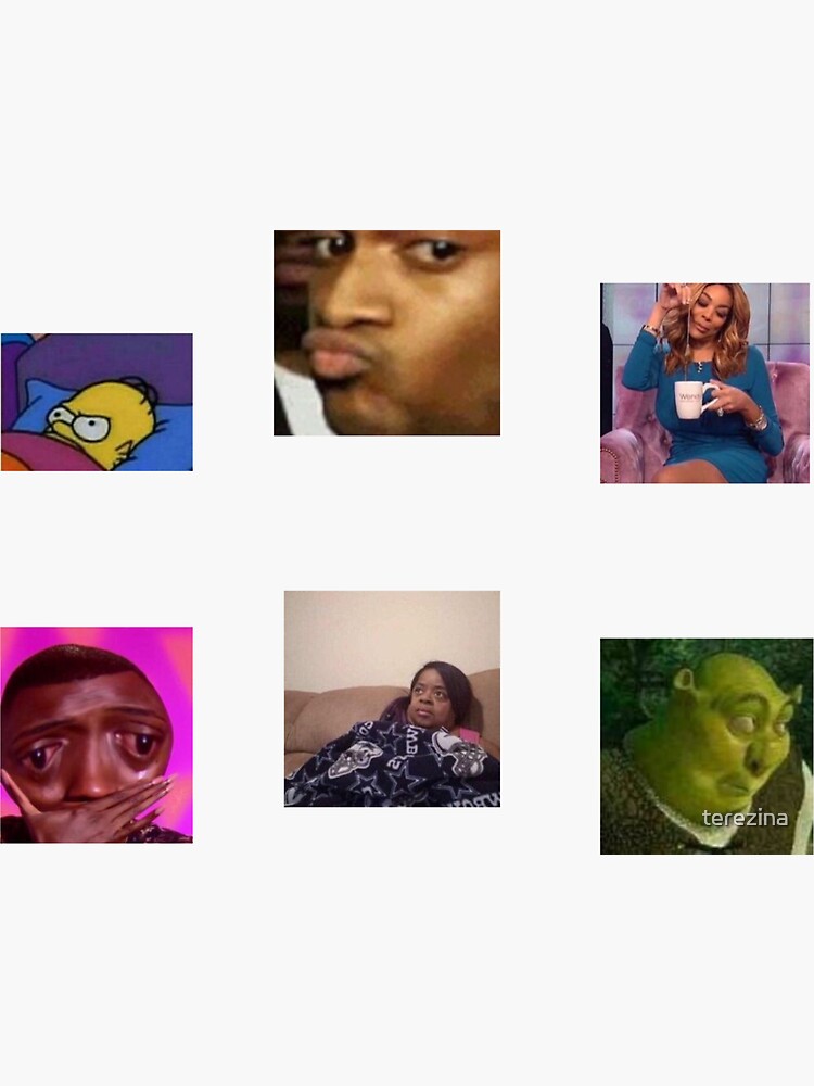 "Reaction memes sticker pack" Sticker for Sale by terezina | Redbubble