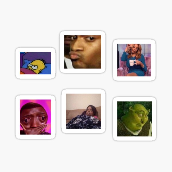 "Reaction memes sticker pack" Sticker for Sale by terezina | Redbubble