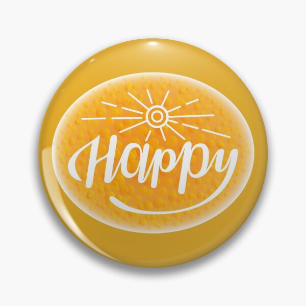 "Inspiring Happy lettering sign in oval shape with white calligraphy ...