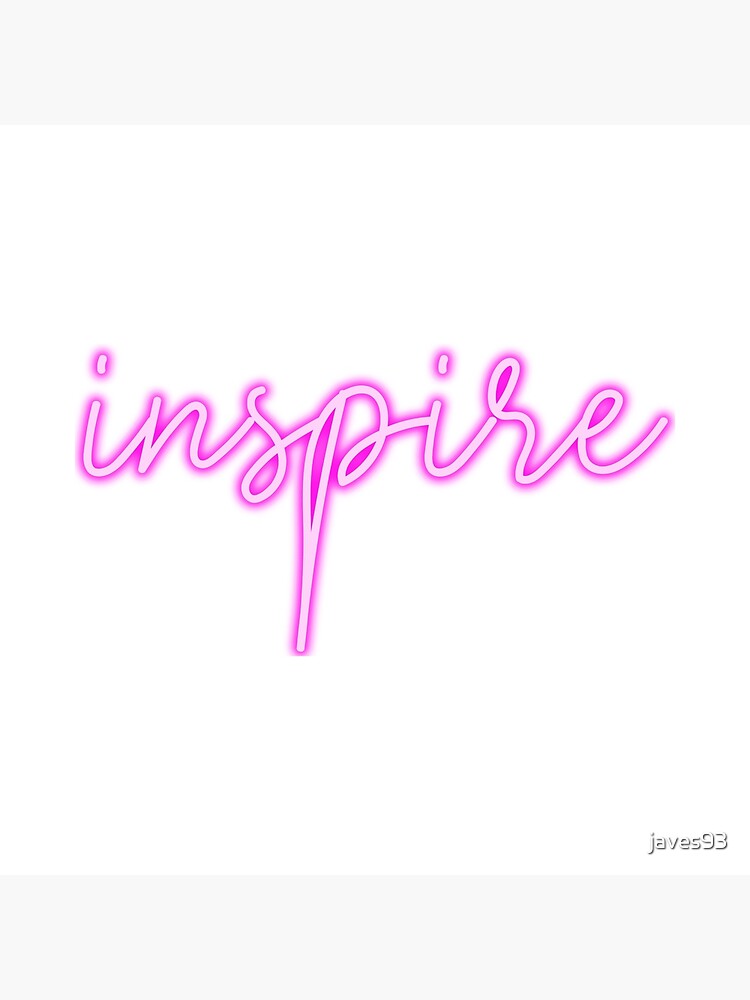 "Inspire self care motivation neon sign Typography" Poster for Sale by ...
