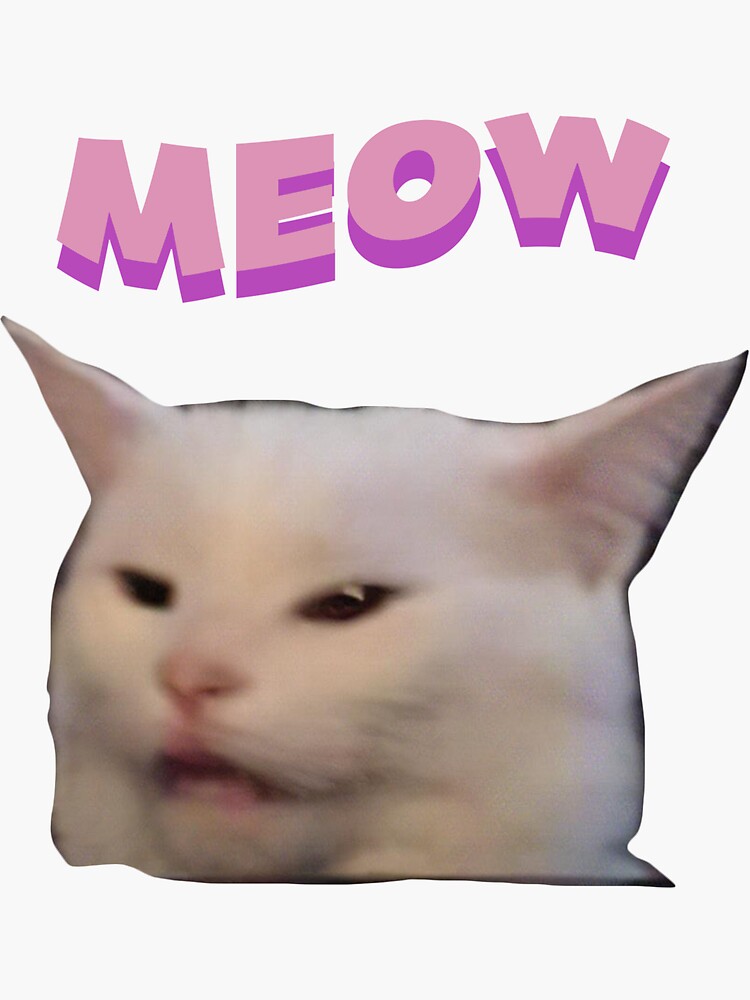 "Meow meme" Sticker for Sale by Jazminenj | Redbubble