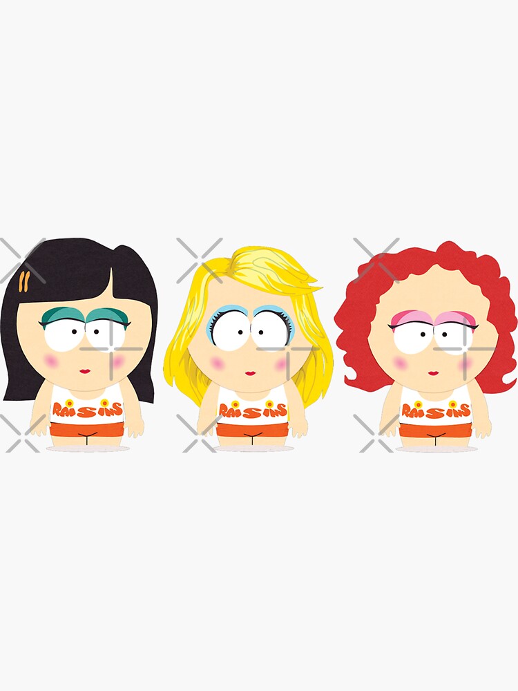 "South Park Raisins Girls" Sticker for Sale by Crumpettt | Redbubble
