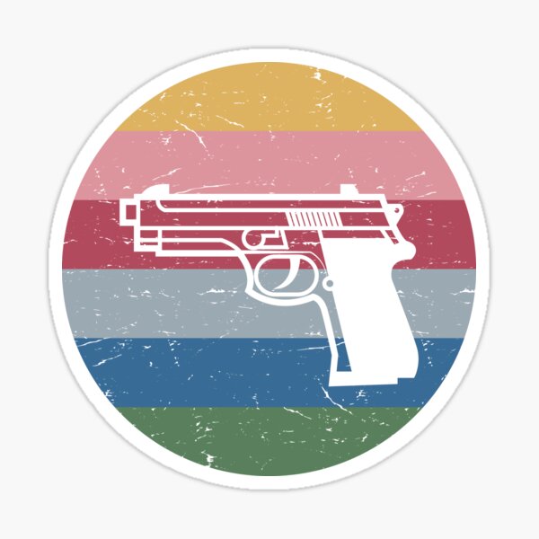 "Vintage Retro Gun" Sticker for Sale by studio838 | Redbubble