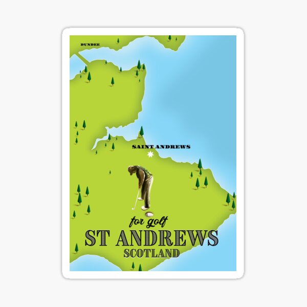 "For Golf - St Andrews Scotland" Sticker by vectorwebstore | Redbubble
