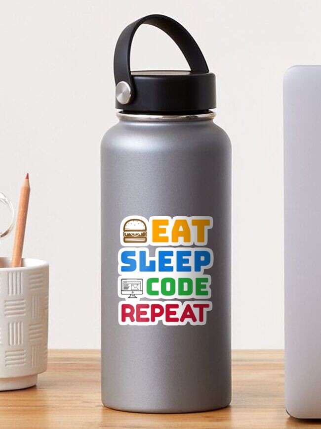 "Programmer: Eat, Sleep, Code, Repeat" Sticker for Sale by clubtee ...