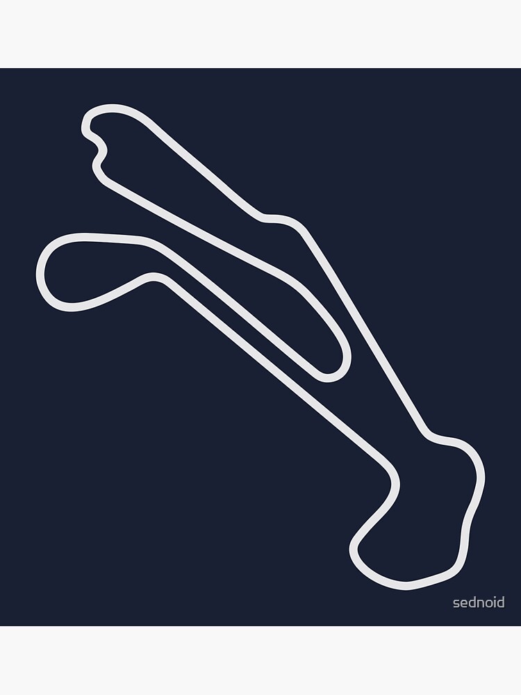 "Barber Motorsports Park [outline]" Sticker for Sale by sednoid | Redbubble