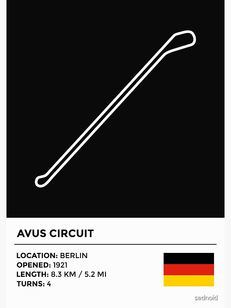 "AVUS Circuit [info]" Poster by sednoid | Redbubble