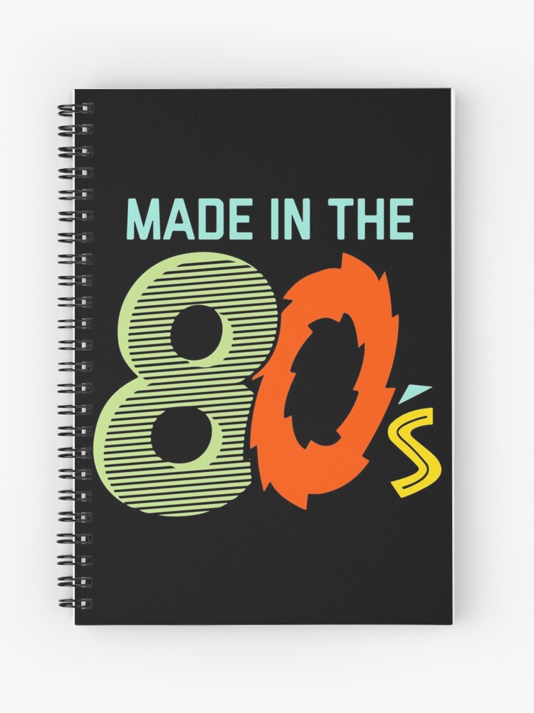 "Made in 1980 80s Nineteen Eighties Nostalgic Era Design" Spiral ...