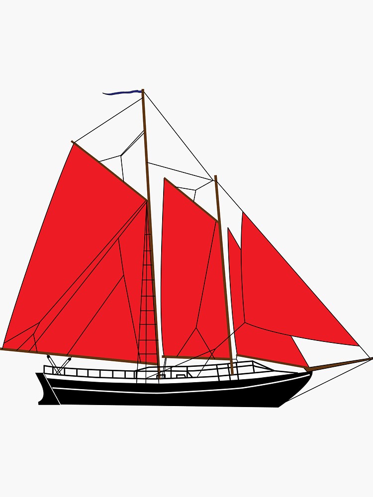 "Schooner Alexander Hamilton" Sticker for Sale by CHBB | Redbubble