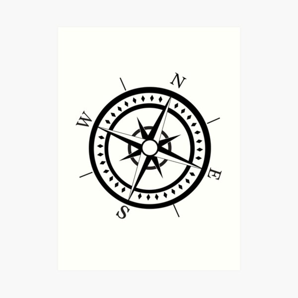 Compass Art Print For Sale By Emmakate227 Redbubble