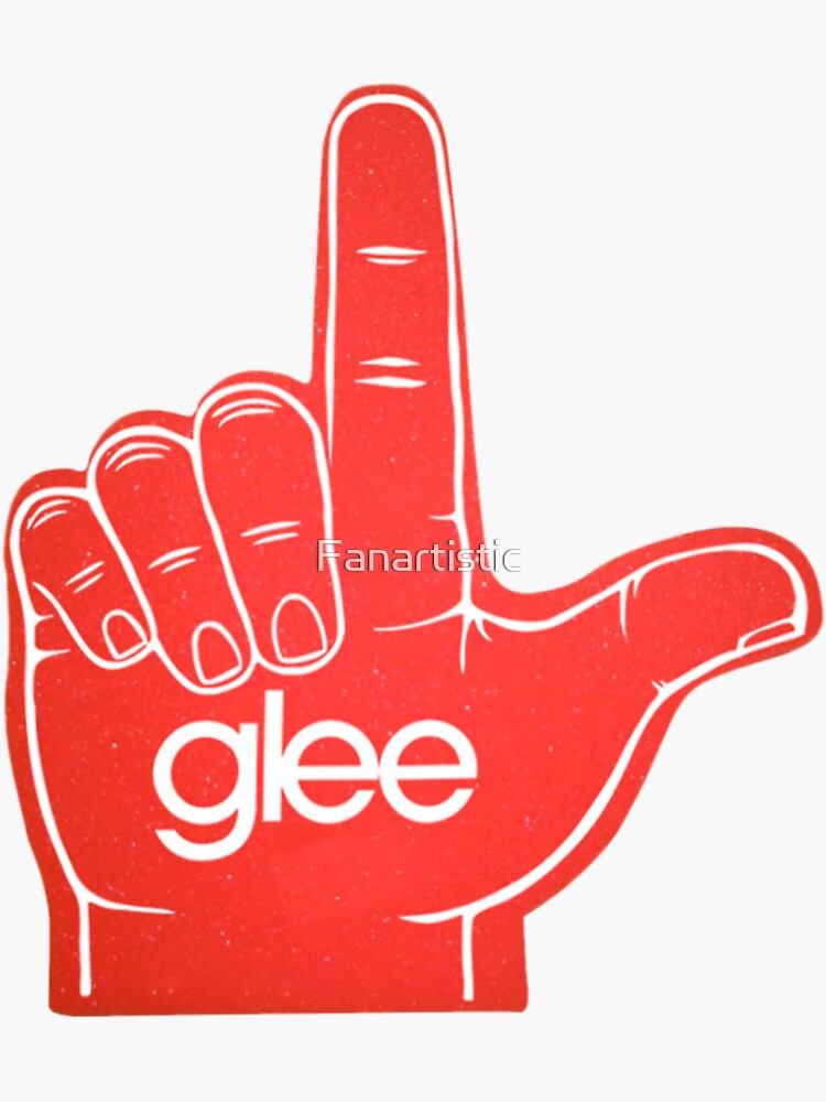 "Glee red loser hand" Sticker by Fanartistic | Redbubble