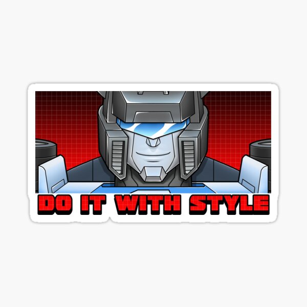 "Transformers Jazz Bust Do It With Style" Sticker for Sale by ...