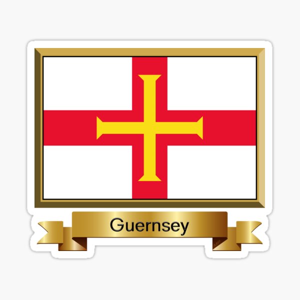 "Guernsey Flag Gifts, Stickers and Products - Named" Sticker for Sale ...