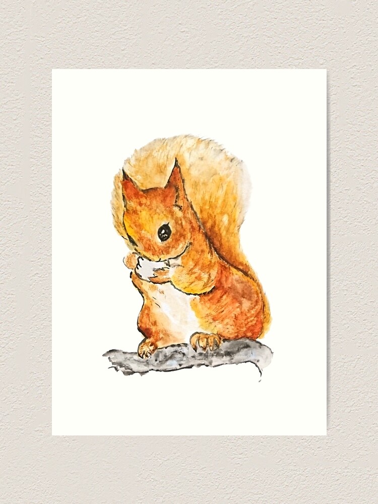 "Squirrel Nutkin Peter Rabbit Beatrix Potter" Art Print for Sale by ...