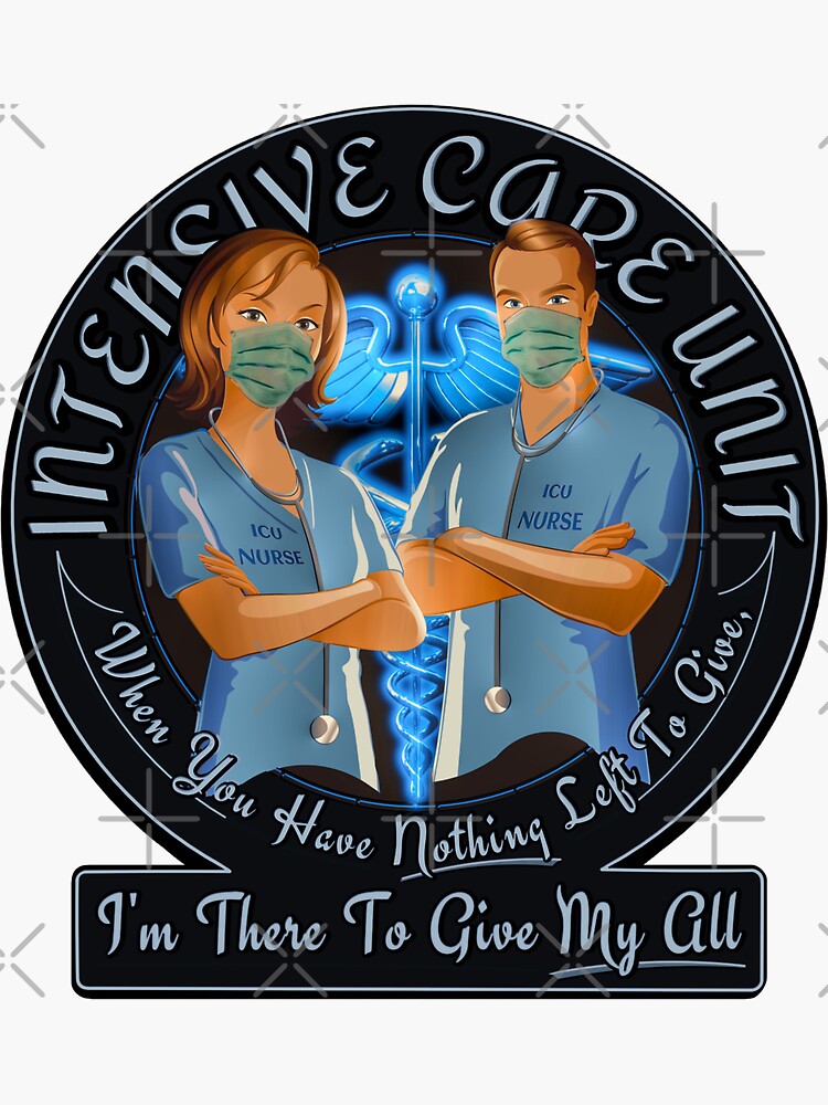 "ICU Nurse " Sticker by ajsmetals | Redbubble