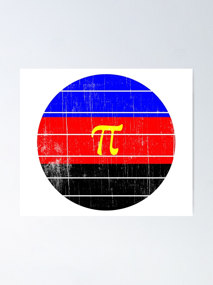"Vintage Poly Pride Flag Colors Pi Sign" Poster for Sale by PolyChris ...