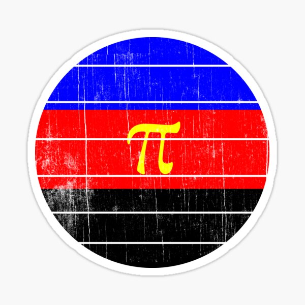 "Vintage Poly Pride Flag Colors Pi Sign" Sticker for Sale by PolyChris ...