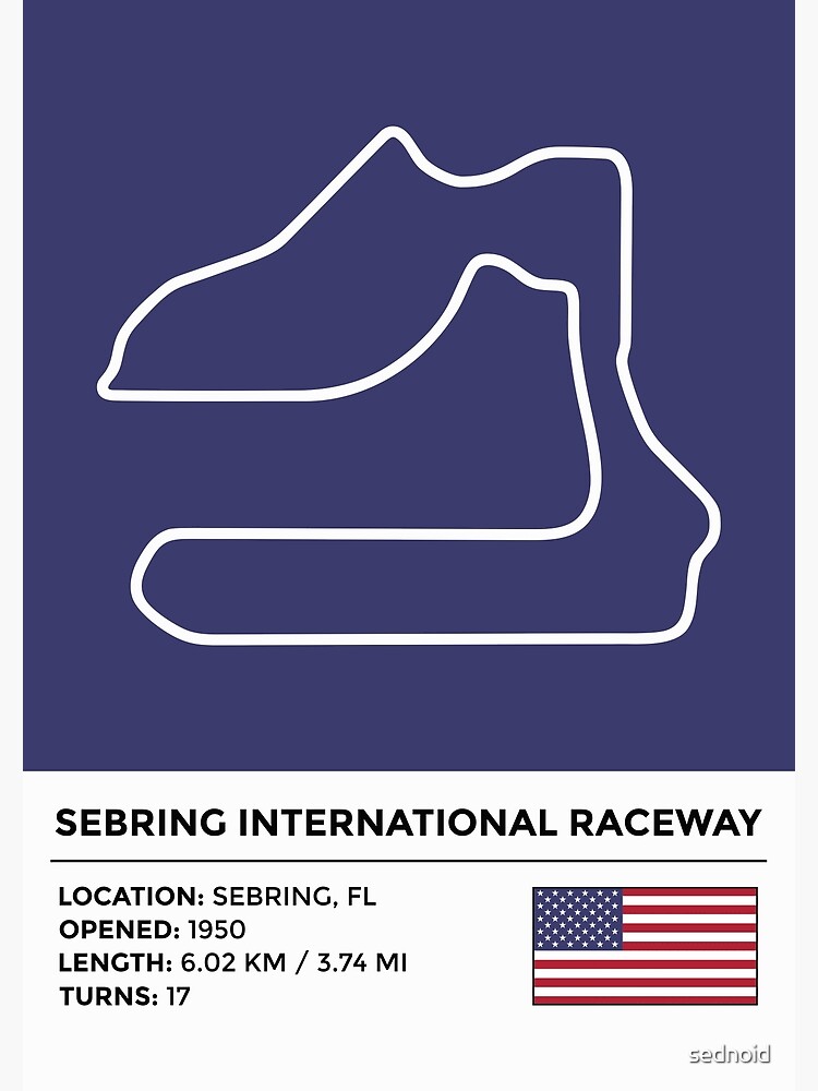 "Sebring International Raceway [info]" Poster by sednoid | Redbubble