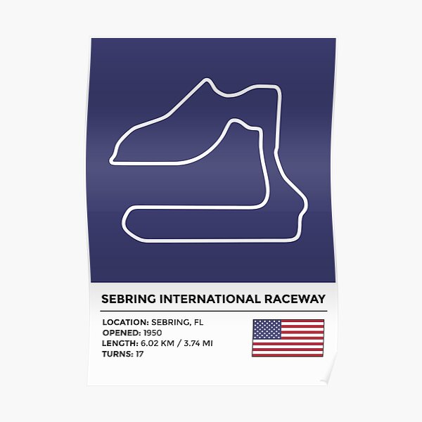 "Sebring International Raceway [info]" Poster by sednoid | Redbubble