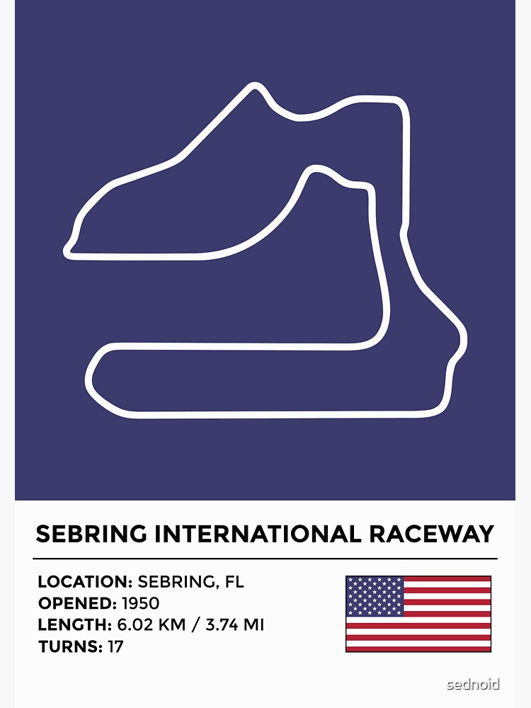 "Sebring International Raceway [info]" Sticker for Sale by sednoid ...